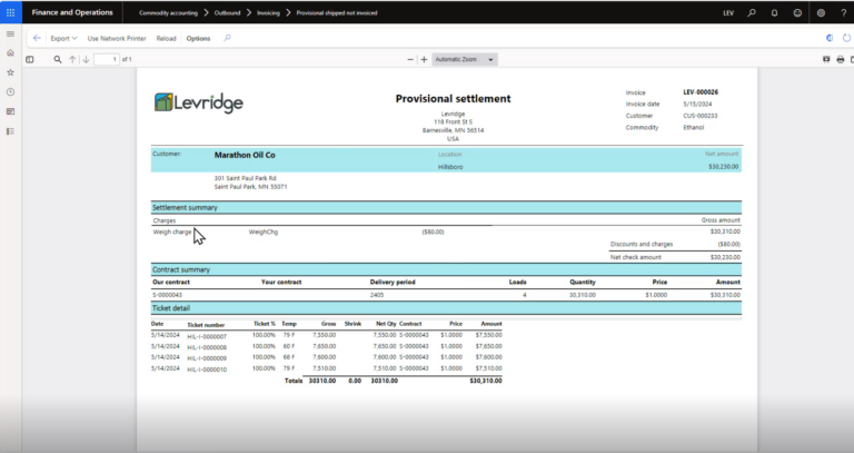 Understanding Provisional Invoicing in Levridge - Levridge