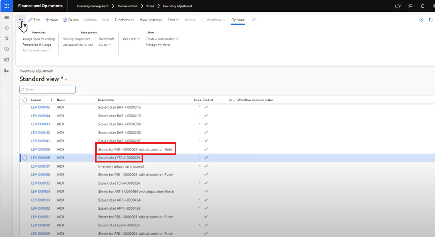 Inbound Ticket Discount Schedules and Post Shrink - Levridge