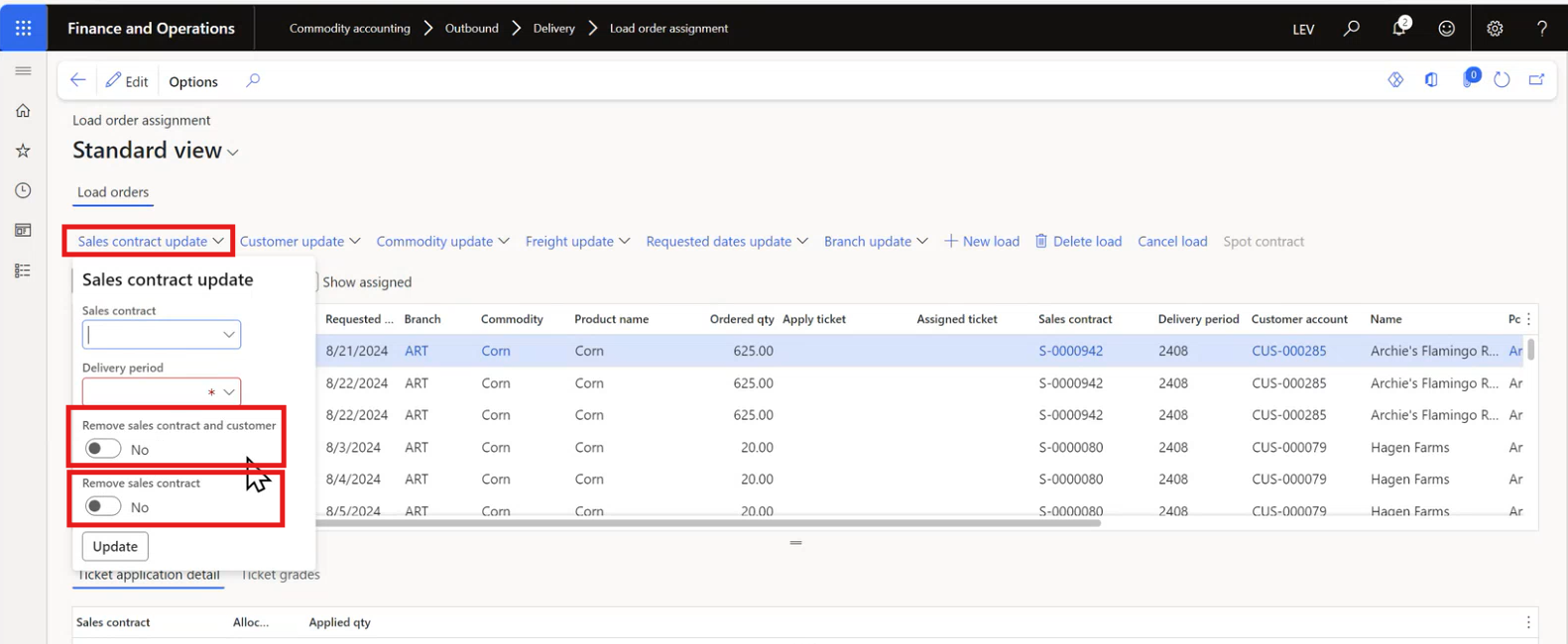 Sales Load Order Enhancements - Levridge
