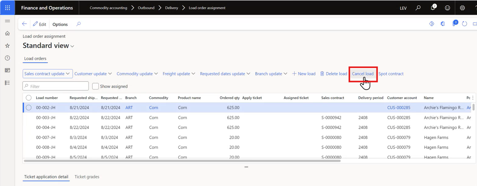 Sales Load Order Enhancements - Levridge
